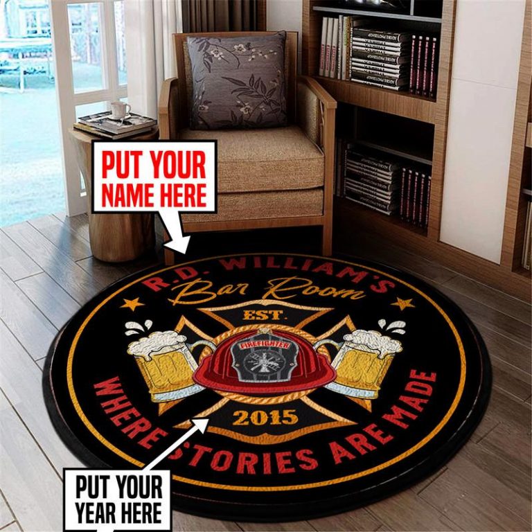 personalized firefighter bar room - where the stories are made round ...