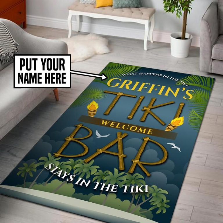 personalized tiki bar rug 05892 - Rustypod Store
