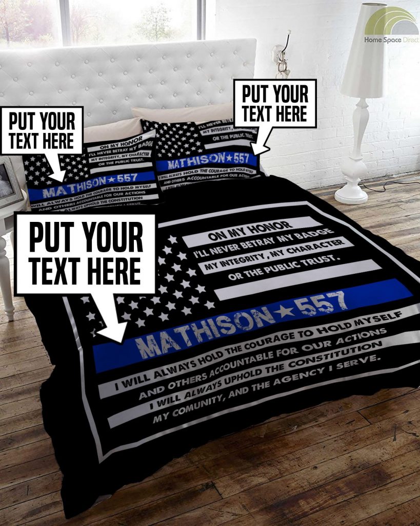 personalized police bedding set 06132 - Rustypod Store