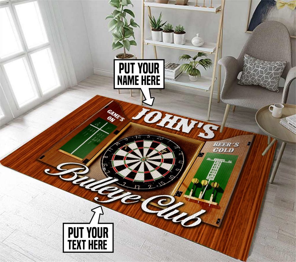 personalized darts room rug 06234 - Rustypod Store
