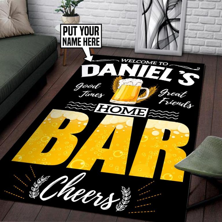 personalized home bar rug 06308 - Rustypod Store