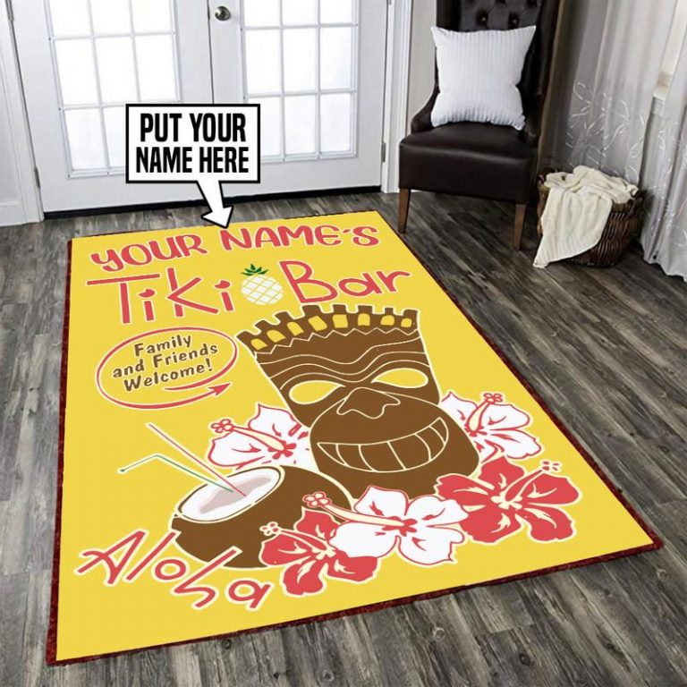 personalized tiki bar rug 06418 - Rustypod Store