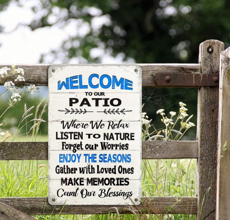 personalized patio printed metal sign 07250 - Rustypod Store