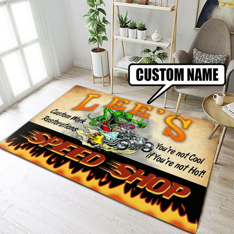 Personalized rat fink speed shop rug 08260 - Rustypod Store