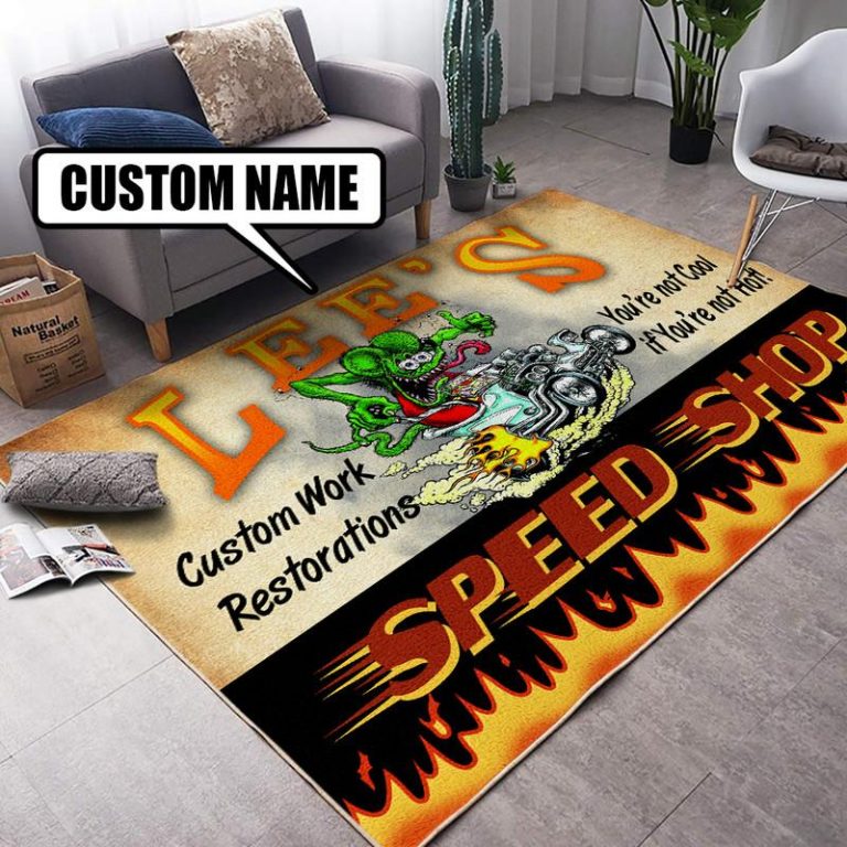 Personalized rat fink speed shop rug 08260 - Rustypod Store