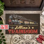 Personalized heading for the train room floor mat 08474 - Rustypod Store