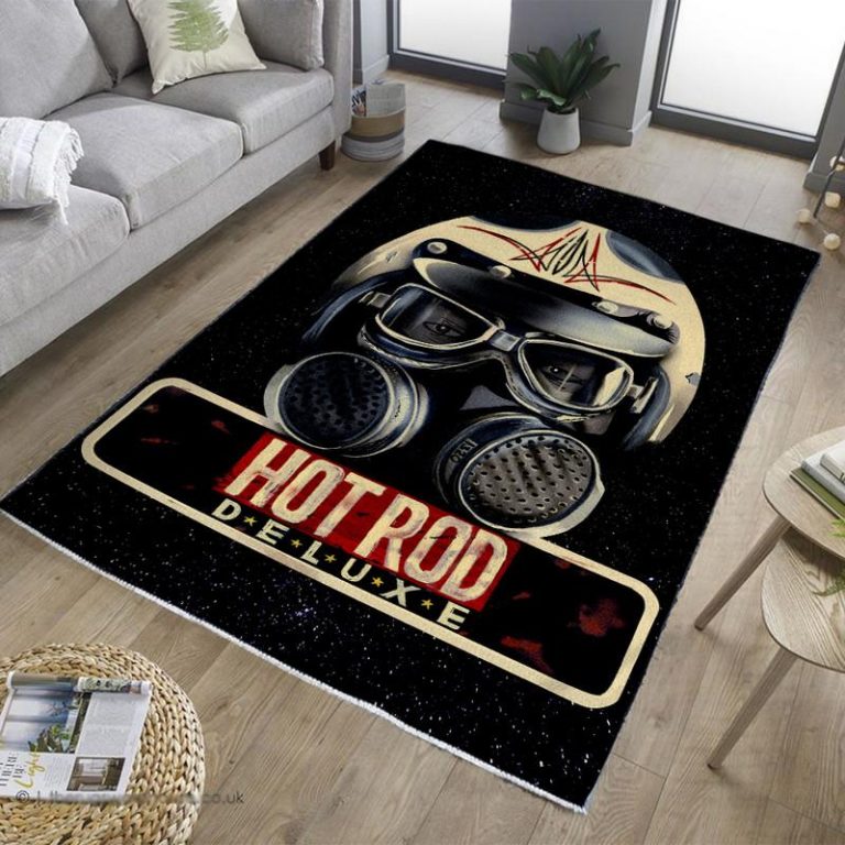 personalized hot rod garage rug 07812 - Rustypod Store