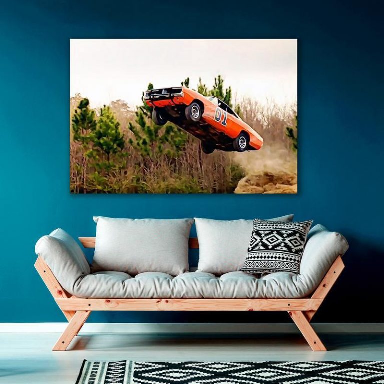 the dukes of hazzard jump canvas - Rustypod Store