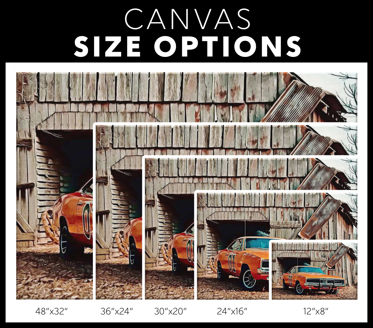General lee canvas wrap - Rustypod Store