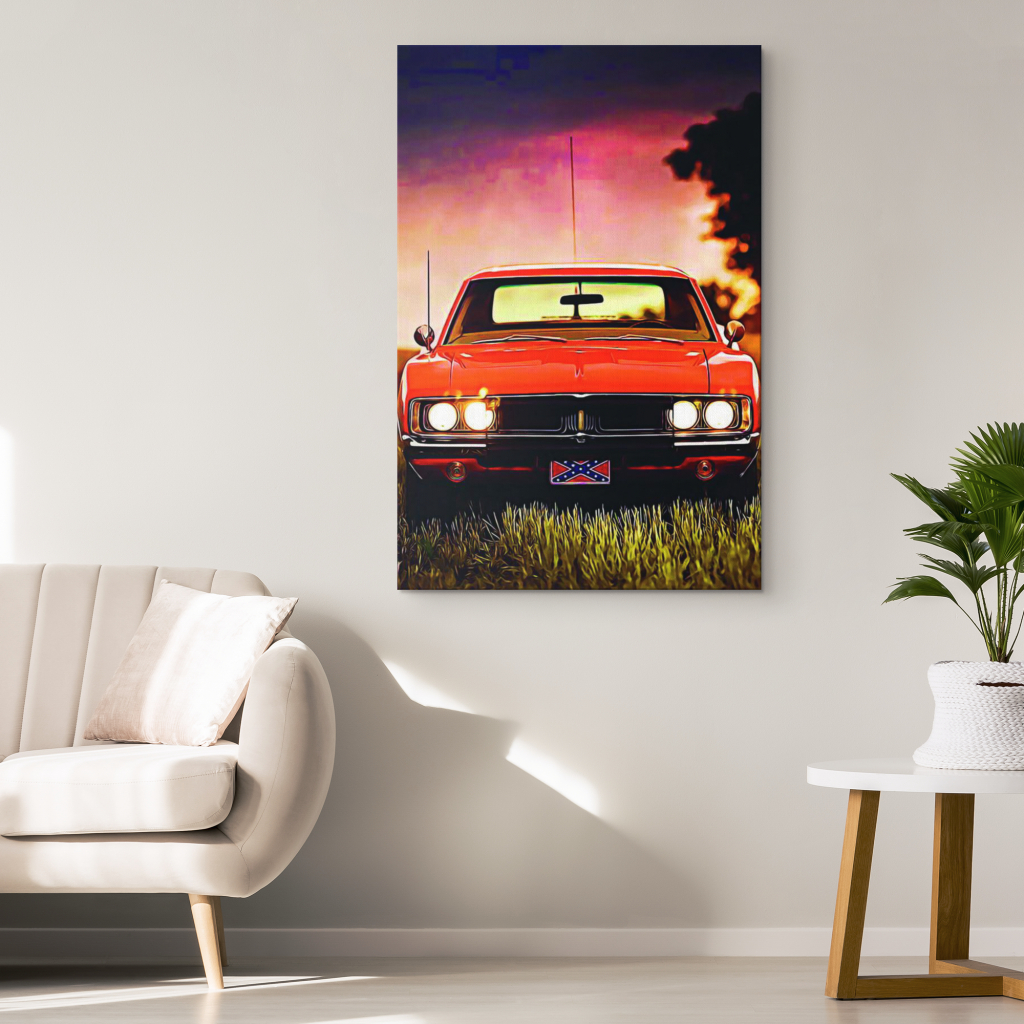 General lee car canvas wrap - Rustypod Store