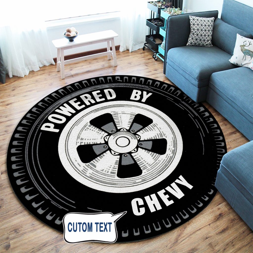 personalized power by | hot rod round mat 08642 - Rustypod Store