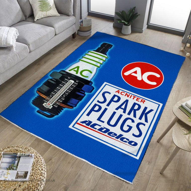 hot rod garage | spark plug rug 08957 - Rustypod Store
