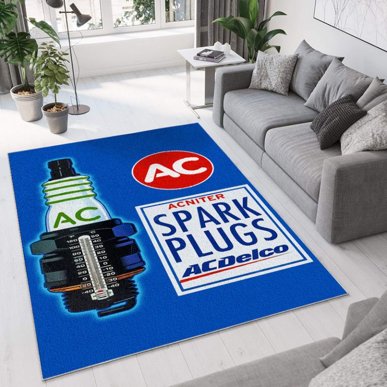 hot rod garage | spark plug rug 08957 - Rustypod Store