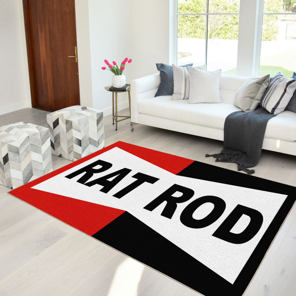 rat rod | hot rod rug 09349 - Rustypod Store