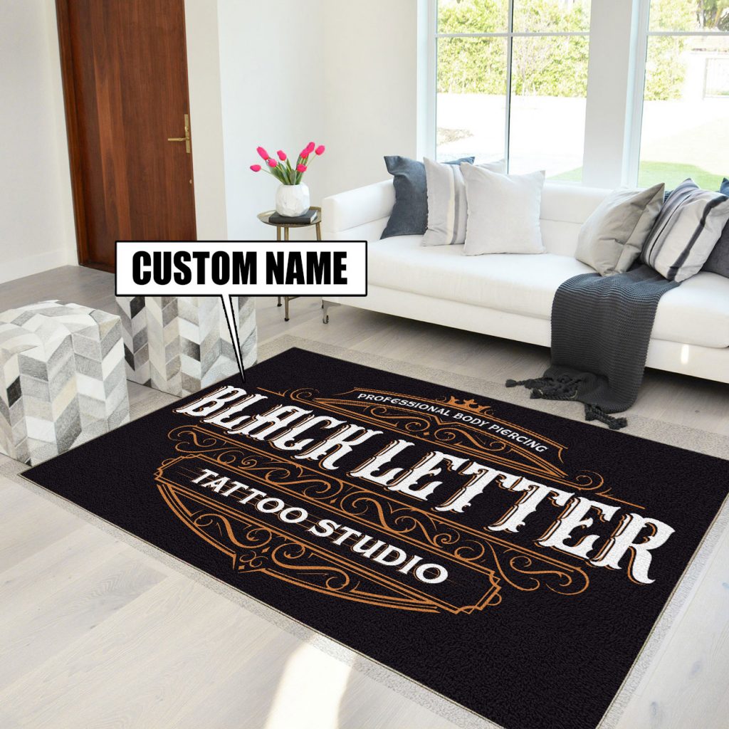 personalized tattoo studio rug 09390 - Rustypod Store