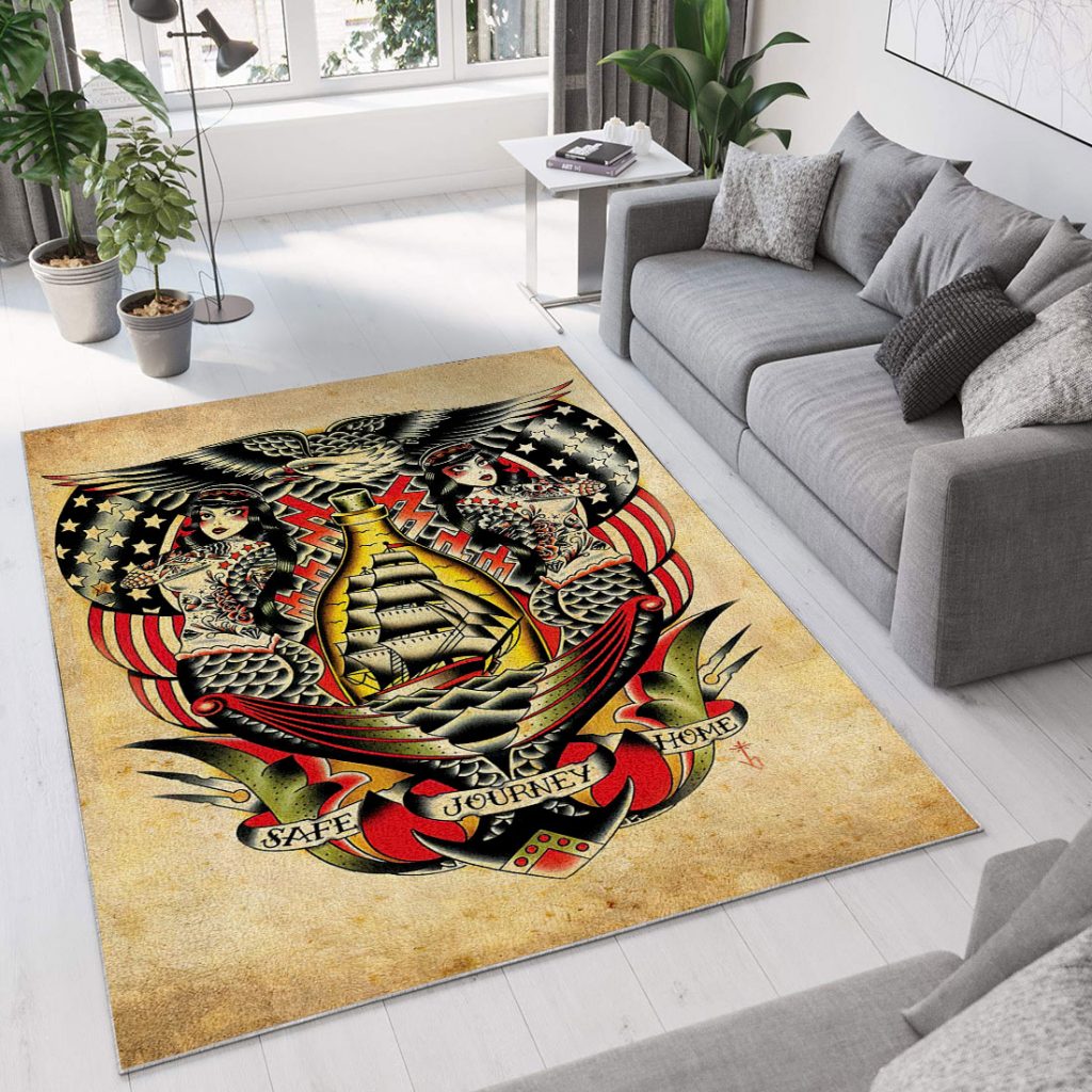tattoo studio | Safe Journey Home rug 09423 - Rustypod Store