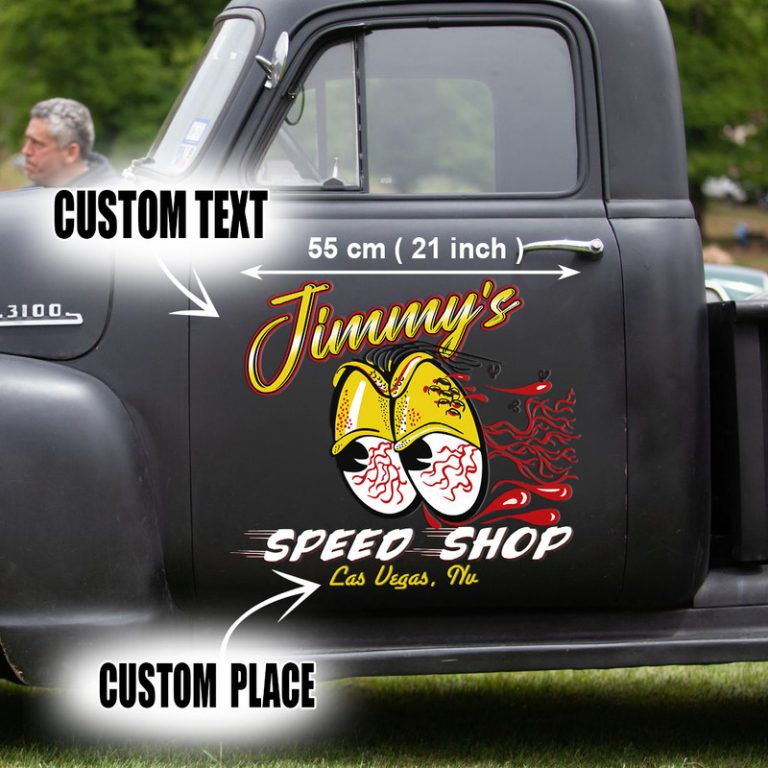 2 PCS personalized hot rod garage | speed shop | kustom kultrure | old ...