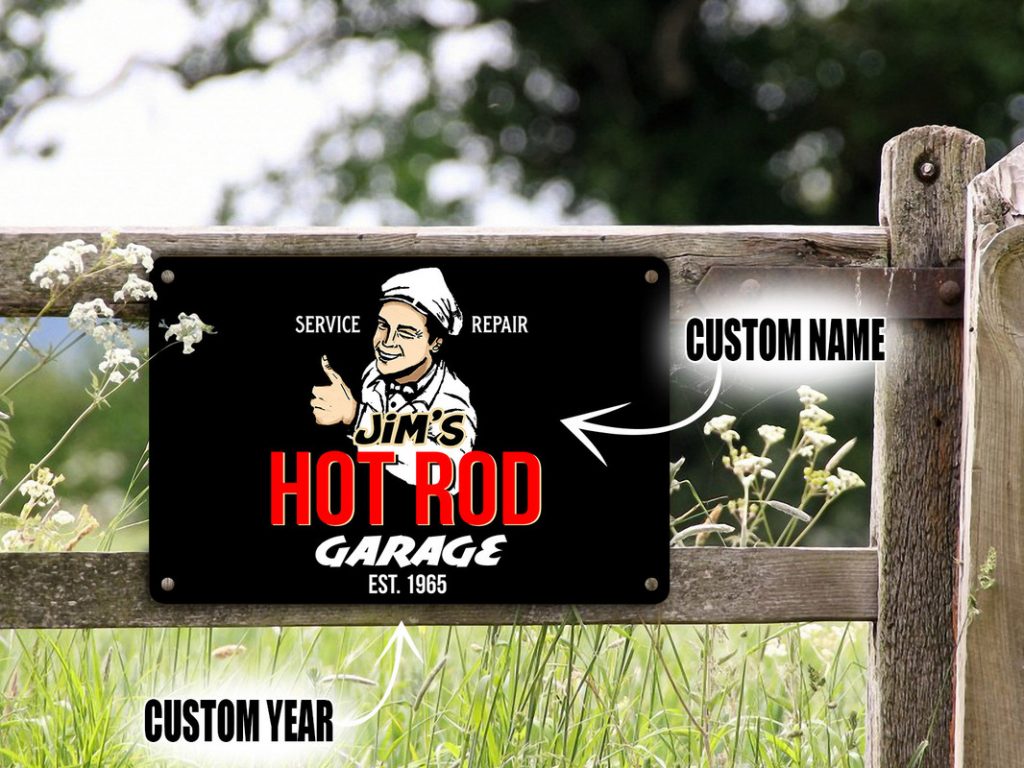 personalized hot rod repair Printed Metal Sign 09521 - Rustypod Store