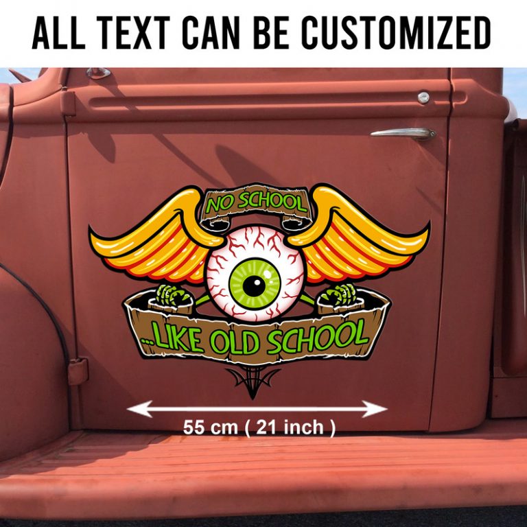 2 pcs personalized rat rod | flying eyeball | kustom kulture | low brow ...