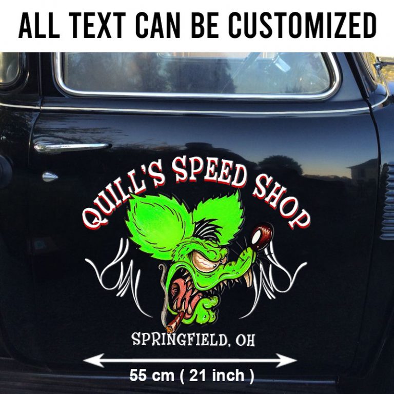2 pcs personalized old chool garage | hot rod garage | weirdo | kustom ...
