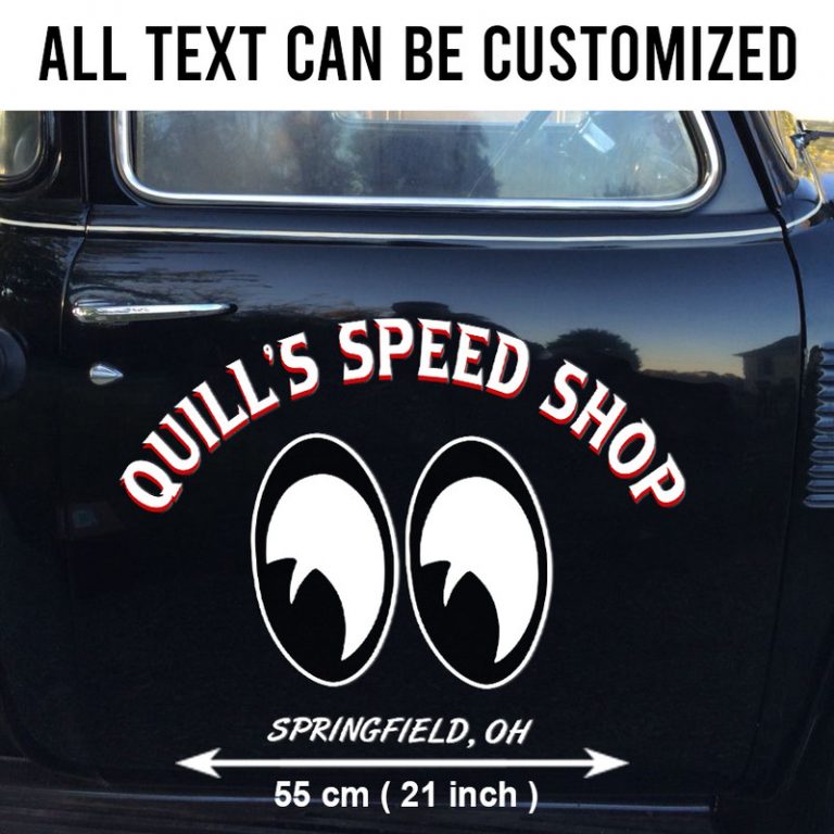 2 pcs personalized COOL EYES HOT ROD set 02 vinyl stickers 09825 ...