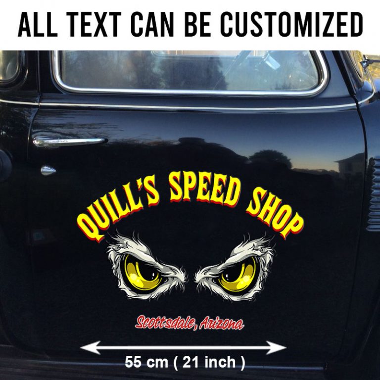 2 pcs personalized EAGLE EYES HOT ROD | hot rod garage | rat rod set 02 ...