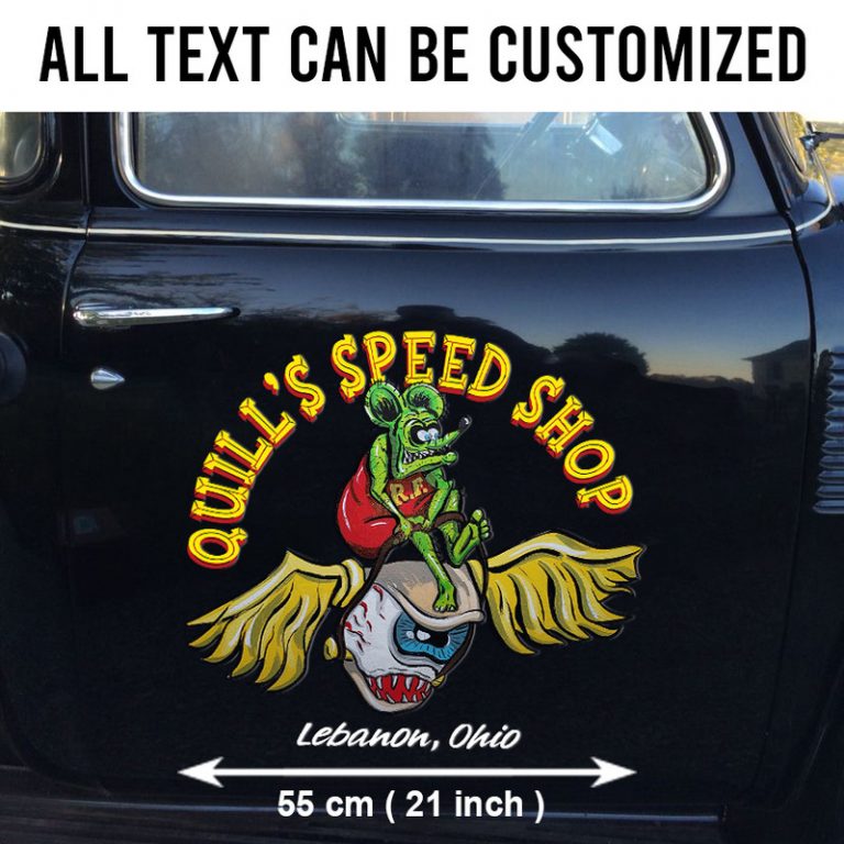 2 pcs personalized hot rod garage | old school garage | kustom kulture ...