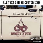 2 pcs hot rod garage| rusty nuts | vintage garage vinyl sticker 09932 ...