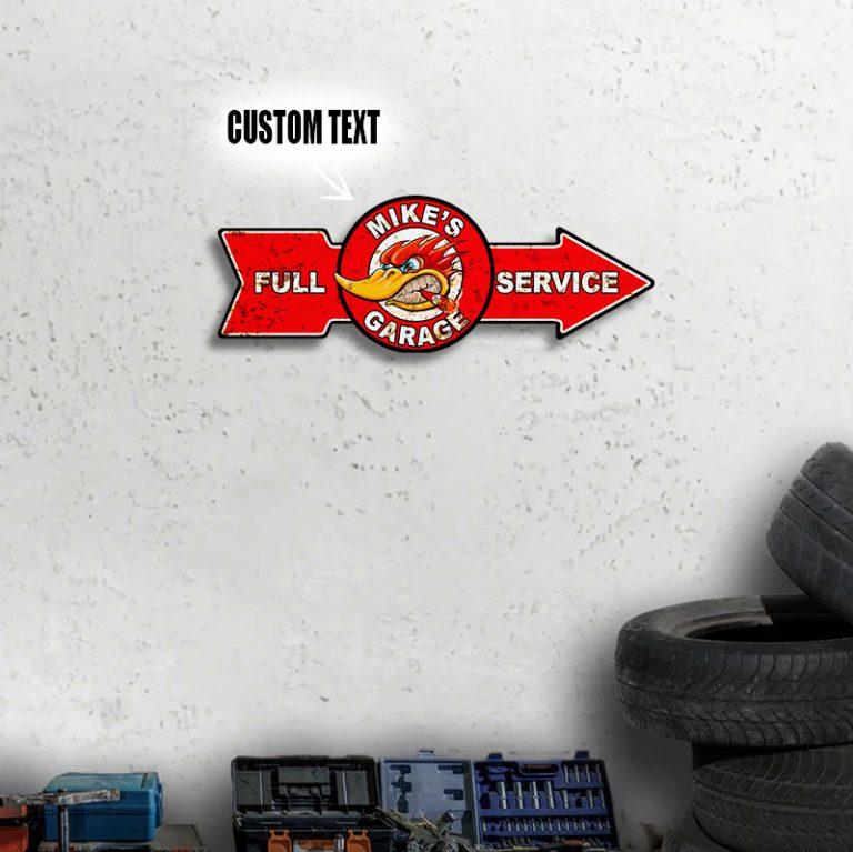 personalized hot rod garage | vintage garage | kustom kulture arrow ...