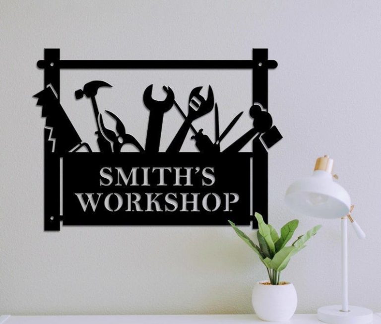 Dad's Workshop Sign Garage Sign Laser Cut Metal Signs - Rustypod Store