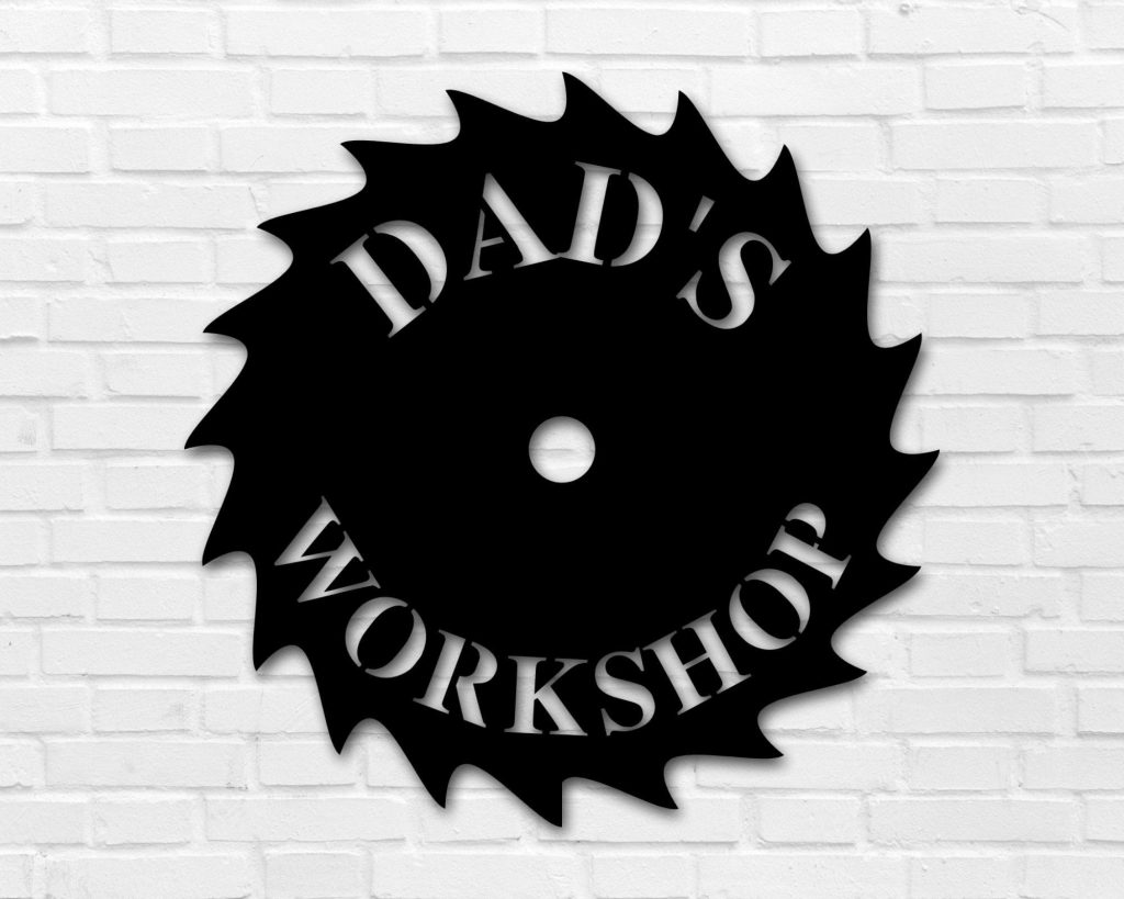 Dad's Workshop Metal Sign, Custom Garage Sign, Personalized Father's ...