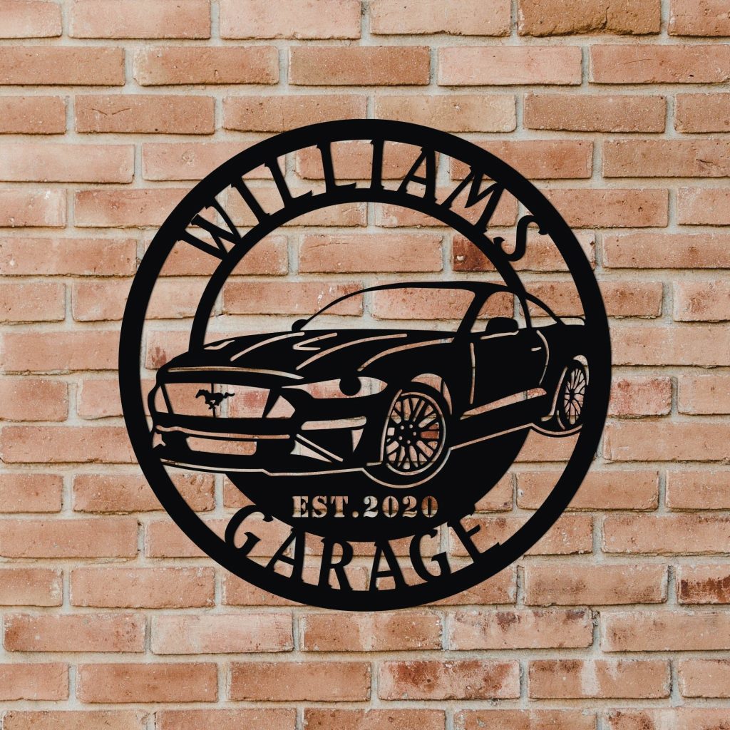 Ford Mustang Metal Sign, Garage Sign, Car Sign, Metal Art, Laser Cut ...
