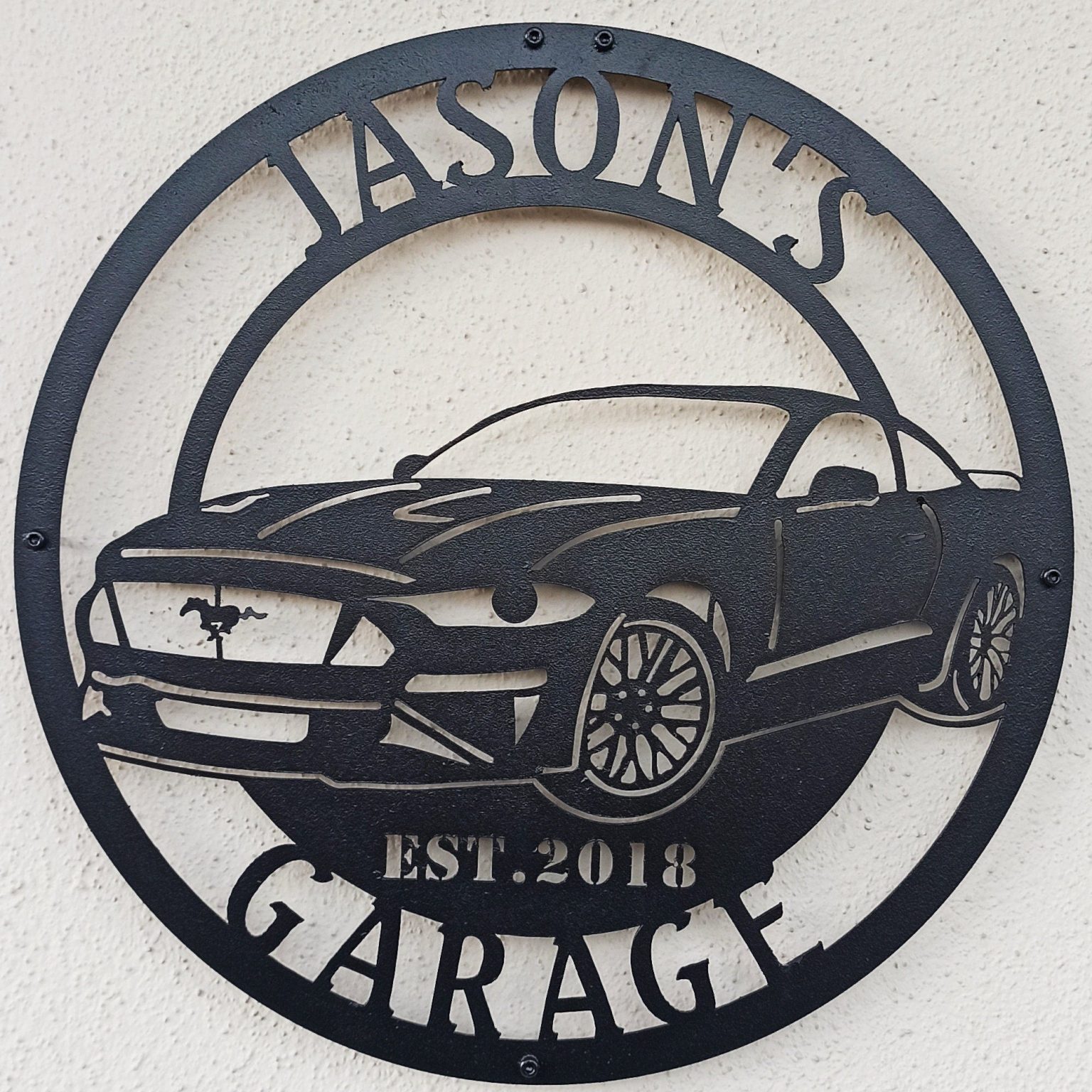 Ford Mustang Metal Sign, Garage Sign, Car Sign, Metal Art, Laser Cut ...