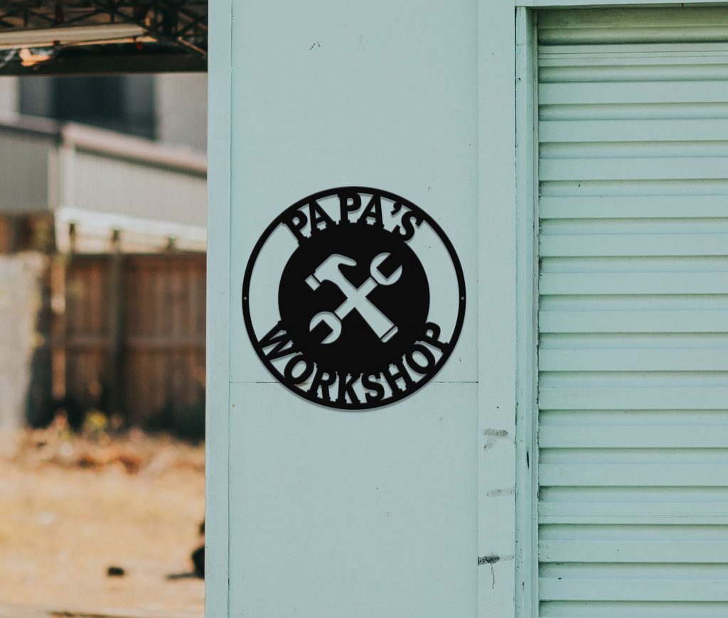 Personalized Workshop Tools Metal Sign, Metal Workshop Sign, Custom ...