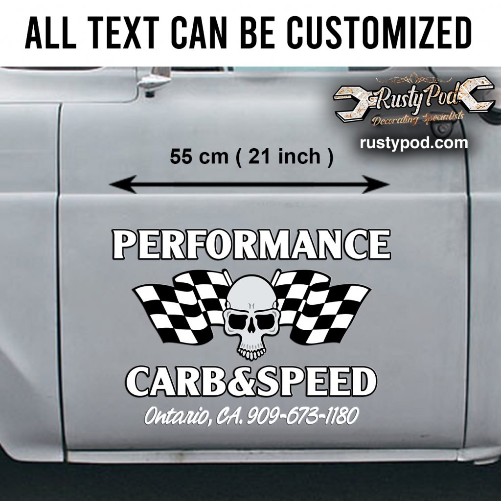 Personalized speed shop | door art lettering | hot rod | skull hot rod ...