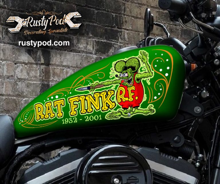 2 pcs rat fink motorcycle | pinstriping | kustom kulture motorcycle ...