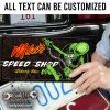 Personalized Hot Rod Garage | Speed Shop license plate 10234 - Rustypod ...