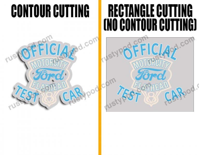 V8 motor city flathead test car vinyl sticker 10426 - Rustypod Store