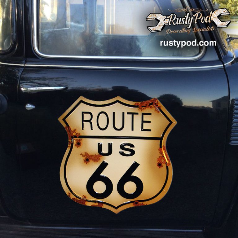 route 66 emblem vinyl sticker 10435 - Rustypod Store