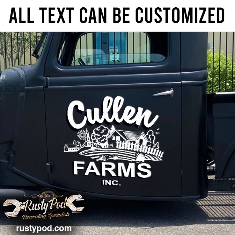 personalized farm lettering vinyl sticker 10449 - Rustypod Store