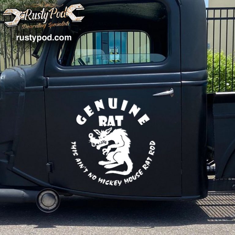 genuine rat this ain't no mickey mouse rat rod vinyl sticker 10451 ...