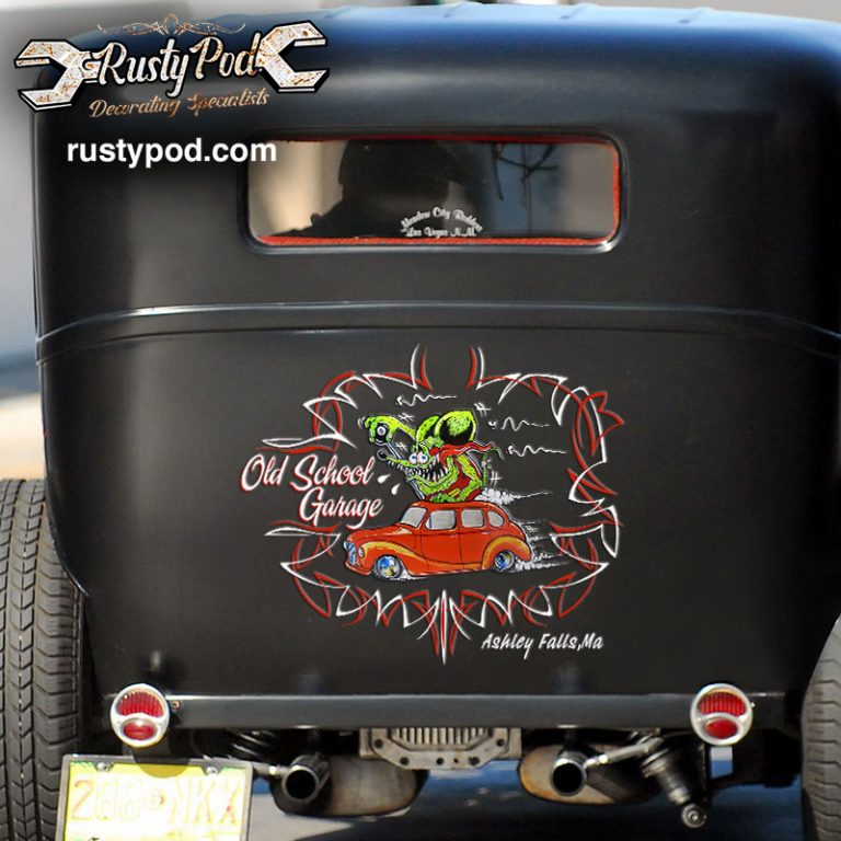 personalized rat fink pinstriping lettering vinyl sticker 10492 ...