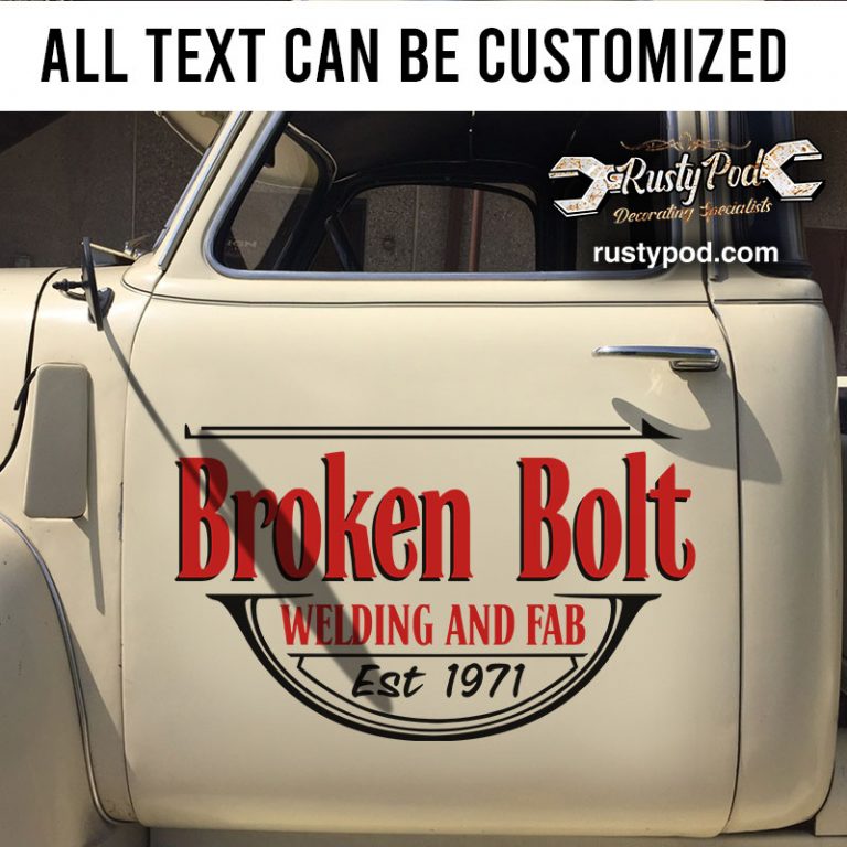 personalized welding and fab lettering vinyl sticker 10517 - Rustypod Store