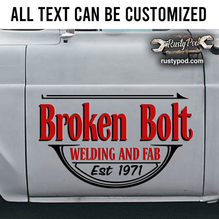 personalized welding and fab lettering vinyl sticker 10517 - Rustypod Store