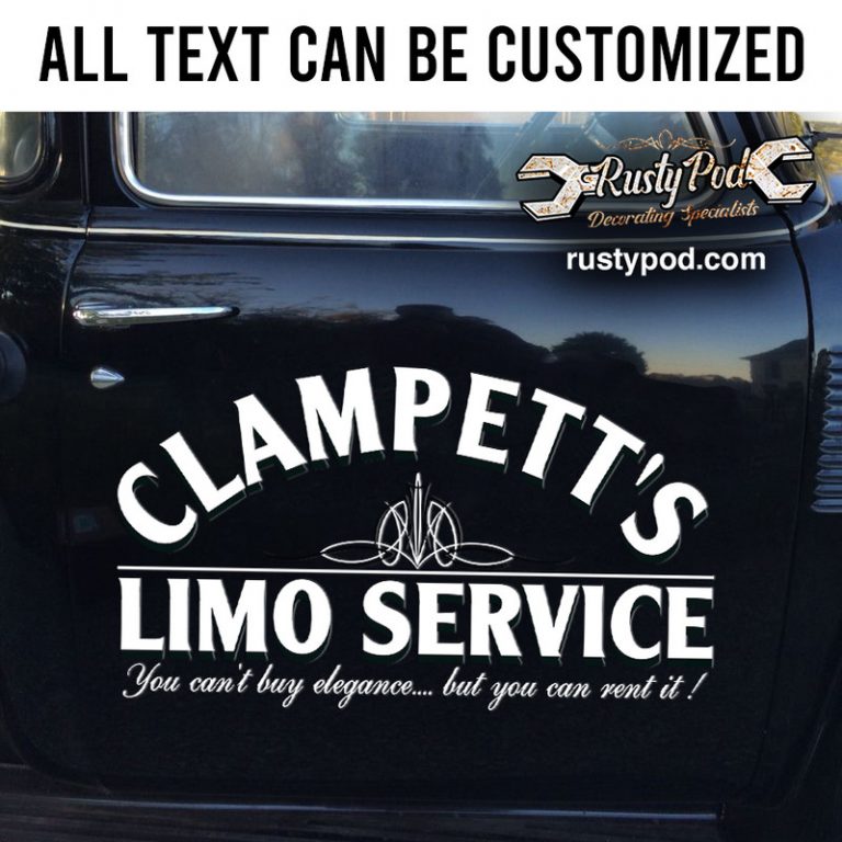 personalized pinstriping garage vinyl sticker 10540 - Rustypod Store