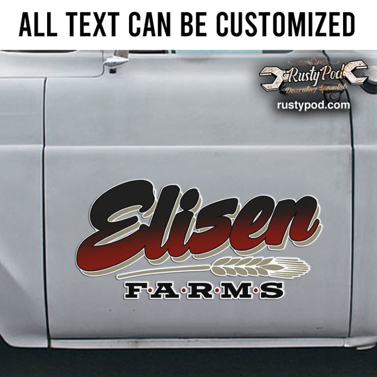 personalized farm lettering vinyl sticker 10544 - Rustypod Store