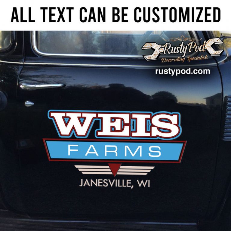 personalized farm lettering hand paint vinyl sticker 10545 - Rustypod Store