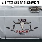 personalized ranch lettering vinyl sticker 10548 - Rustypod Store