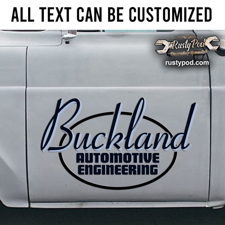 personalized car lettering vinyl sticker 10592 - Rustypod Store