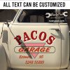 personalized garage lettering vinyl sticker 10610 - Rustypod Store